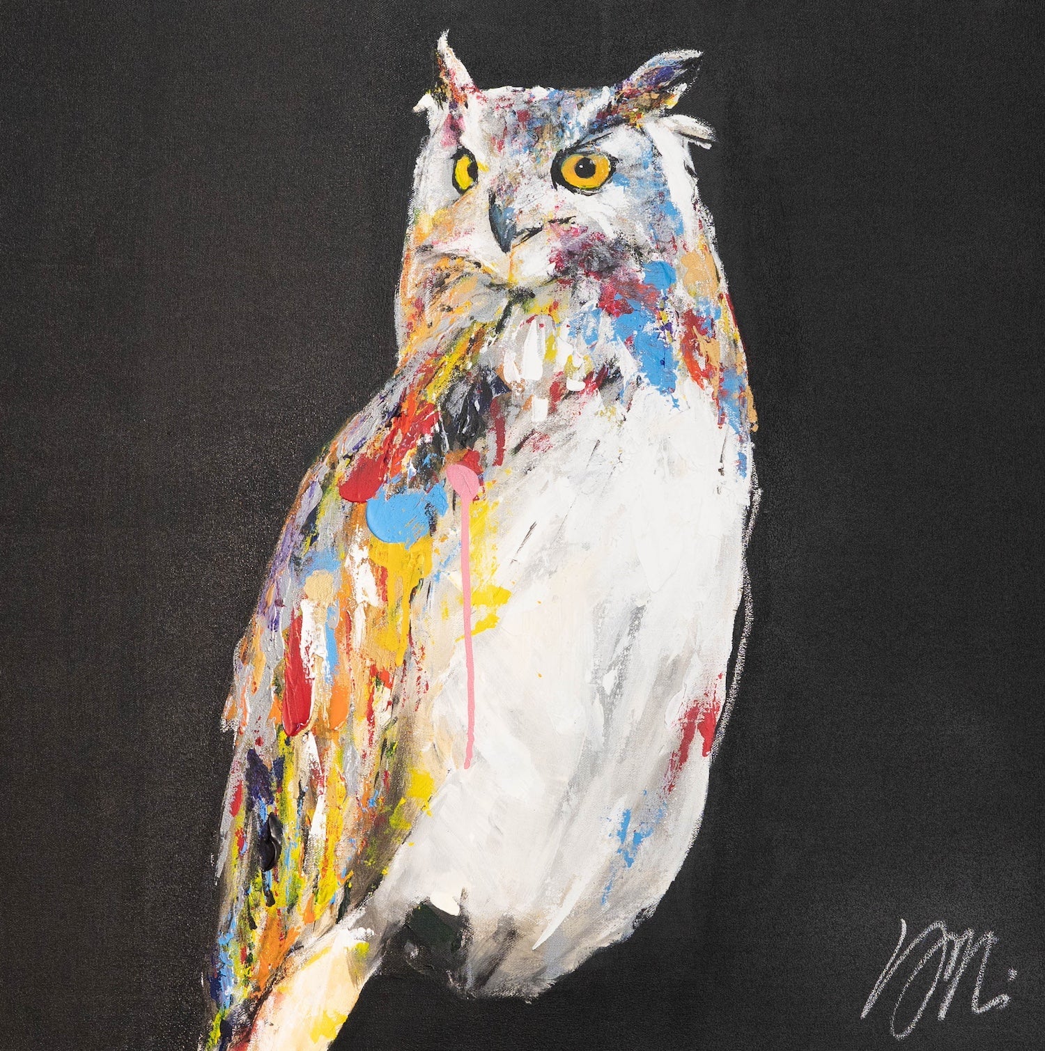 owl contemporary painting – TOMOYA NAKANO STUDIO