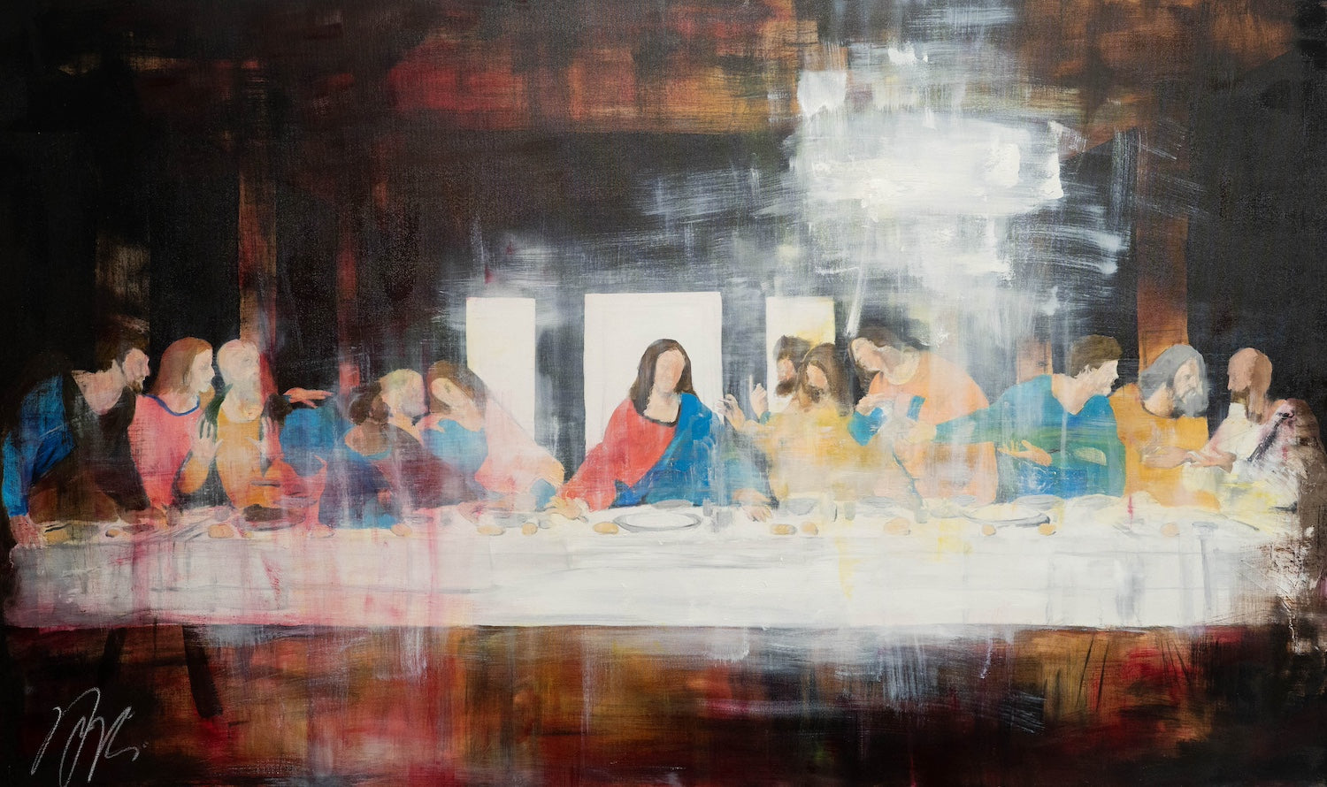 The last supper contemporary painting – TOMOYA NAKANO STUDIO