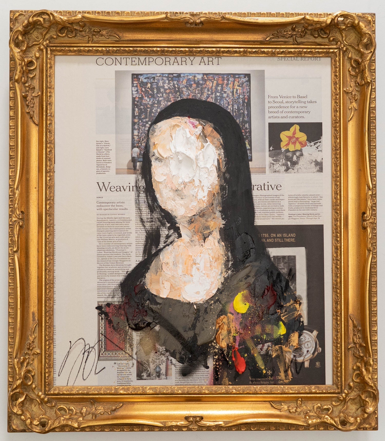UNTITLED Portrait work (Mona Lisa) painting – TOMOYA NAKANO STUDIO